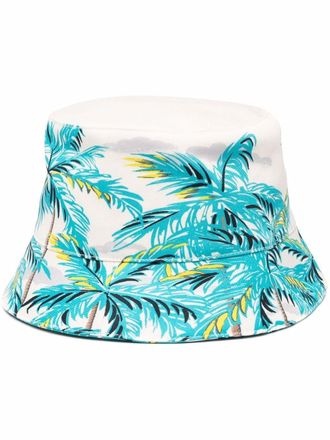 Palm Angels bob &agrave; imprim&eacute; graphique - Blanc