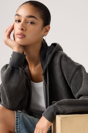 Levi's Sweat &Agrave; Capuche Vintage Oversize - Femme - Noir / Jet Black Garment Dye - L