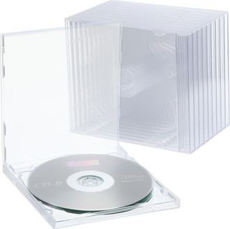 DOITOOL 9 Stück Teiliges Transparente CD aufbewahrungsbox aus Acryl Doppeltes CD Jewel case Kratzfest Langlebig Klare Hülle zum Schutz Übersichtlichen Organis