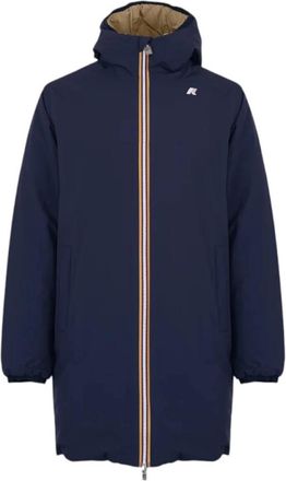 K-Way Veste R&eacute;versible Jacob 3/4 - Homme - Vestes - Bleu - Taille: XL