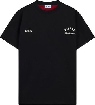 GCDS Logo T-Shirt - - Tops - Herren - Schwarzk - S