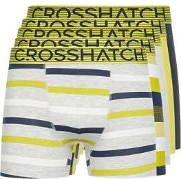 Crosshatch Lot de 5 boxers multicolores pour homme, coffret cadeau pour amis, petit ami ou mari. Les boxers sont disponibles dans les tailles S, M, L, XL, XXL, D