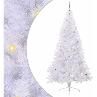 vidaXL K&uuml;nstlicher Weihnachtsbaum Wei&szlig; 240 cm PVC und Stahl vidaXL