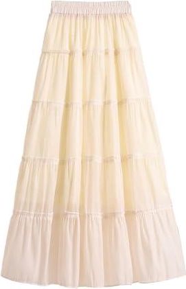 Generic Jupes en lin pour femmes UK - Jupes pour femmes UK longueur genou - Jupe unie grande taille jupe costume grande taille vêtements bohème jupe dété long