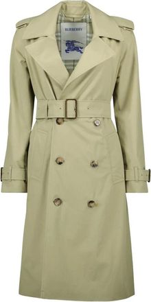Burberry Femme, Manteaux, Vert, Taille: 36 FR Trench-coat long