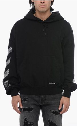 Off-white Cotton Hoodie with Patch Pocket Gr&ouml;&szlig;e Xs