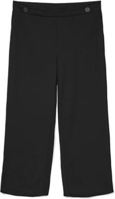 Vero Moda CURVE Vmcliva Hw Wide Pant Cur Noos Pantalons, Noir, 48W x 32L Femme