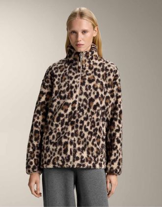 Oysho Veste en imitation peau de mouton - Sable chiné-Brown