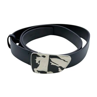 Burberry Homme, Accessoires, Noir, Taille: 100 CM Shield Buckle Leather Belt