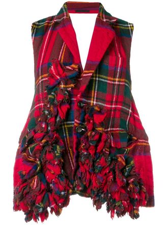 Comme Des Gar&ccedil;ons 2000s Oberteil mit Schottenkaro - Rot