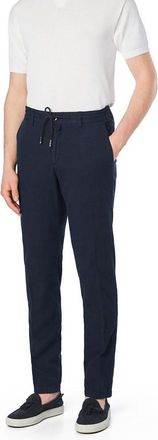 Daniel Hechter Herren Chino blau Baumwolle-Leinen