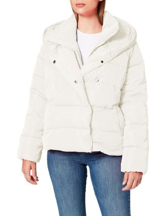 Herrlicher Damen Tamsin Short Jacke, Beige (Bone 221), 38 (Herstellergr&ouml;&szlig;e: M)