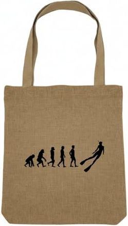 Fabulous Sac Shopping Tote Bag Aspect Lin - Evolution Freediving Plong&eacute;e Sport Athl&egrave;te - Sac de Courses Toile Epaisse 360g Beige Naturel Cabas Port&eacute; Epaule Sol