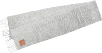 Loewe unisex, Pre-owned, Gris, Taille: ONE Size &Eacute;charpe en laine Pre-owned