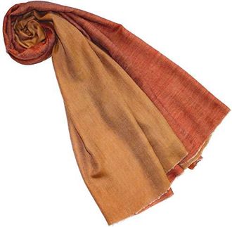 Lorenzo Cana Lorenzo Cana Écharpe réversible tissée bicolore pour femme 100 % cachemire, étole, châle, foulard, pashmina, Or ocre., Taille Unique