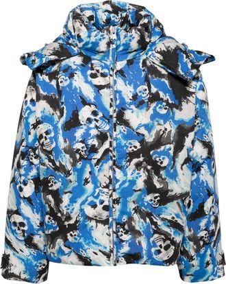 ERL Wattierte Skull Jacke - Blau