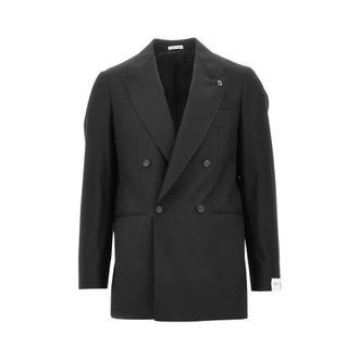 Breras Milano Arezzo Zweireihiges Sakko aus Wolle - - Jackets - Herren - Schwarzk - S
