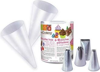 ScrapCooking Unbekannt SCRAPCOOKING 1820 Steckschlüsselset 4-mit 2 Taschen Steckschlüsselsatz Edelstahl Silber 9,4 x 6 x 6 cm