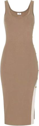 Elisabetta Franchi Femme, Robes, Brun, Taille: 40 FR Knit Dress