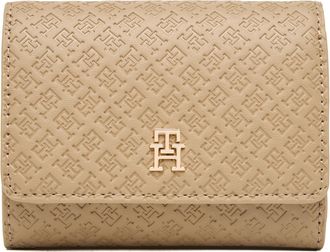 Tommy Hilfiger Geldb&ouml;rse Tommy Hilfiger Th Icon Trifold Mono AW0AW18484 Beige