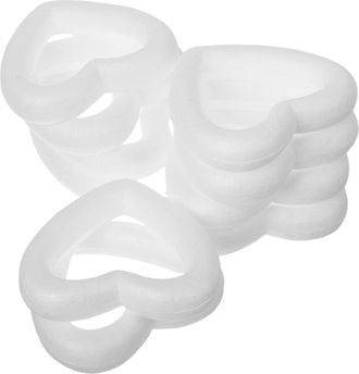 DOITOOL 10stücke Herzförmiger Schaumstoffkranz Für DIY Deko Unbemalte Wreath Form Für Valentinstag Hochzeiten Bastelprojekte Zum Gestalten Von Handwerksstücke