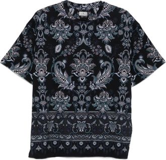 Etro t-shirt en coton à imprimé cachemire - Bleu