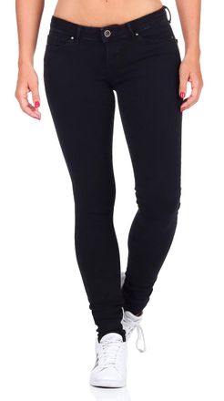 Only Damen Onlcoral Life Sl Sk Power Azg3659 Noos Pants, Black Denim, 31W / 34L EU