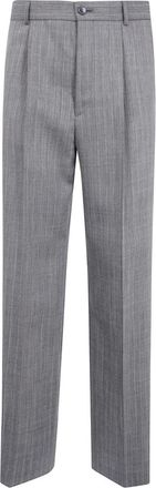 Dries Van Noten Pantalon Penrud coupe droite - Homme - Pantalons - Gris - Taille: L