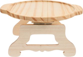 Soimiss Bambus Tablett Rund Für Sofas Beistelltisch Mit Beinen Kleiner Haushalts-sofatisch Armlehnenschutz Aus Robustem Material Einfach Zu Bewegen Verstauen