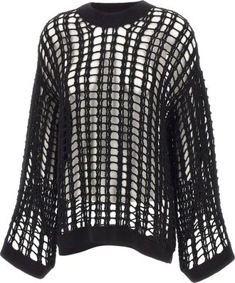 A. Roege Hove Femme, Pulls, Noir, Taille: 38 FR Pull Tricot Araign&eacute;e Entrelac&eacute;