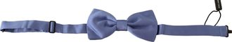 Dolce & Gabbana Mens Purple Silk Adjustable Neck Papillon Bow Tie