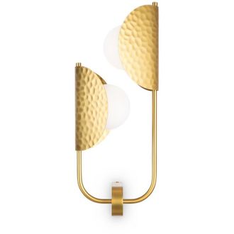 Maytoni Maytoni Tropic II Applique murale moderne en laiton 2xG9 abat-jour blanc