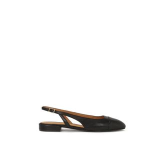 Kazar Schwarze flache Pumps mit ausgeschnittener Oberseite - - Shoes - Damen - Schwarzk - 41 EU