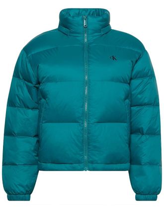 Calvin Klein Jeans kurze Daunen-Steppjacke in Maya-Blau-Gr&uuml;n