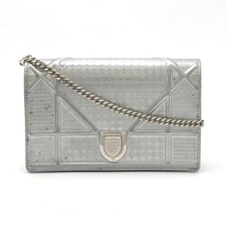 Dior Pre-owned Cuir sacs-ports-paule - Femme - Pre-owned - Gris - Taille: ONE Size