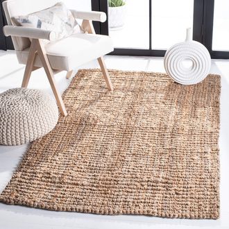 Safavieh Naturfaser Teppich f&uuml;r Wohnzimmer, Esszimmer, Schlafzimmer - Natural Fiber Collection, Kurzer Flor, Nat&uuml;rlich, 122 X 183 cm