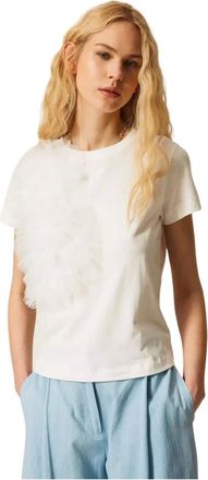 Twinset Femme, Tops, Blanc, Taille: 40 FR T-shirt Actitude