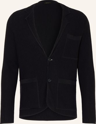 Brioni Stricksakko Regular Fit blau