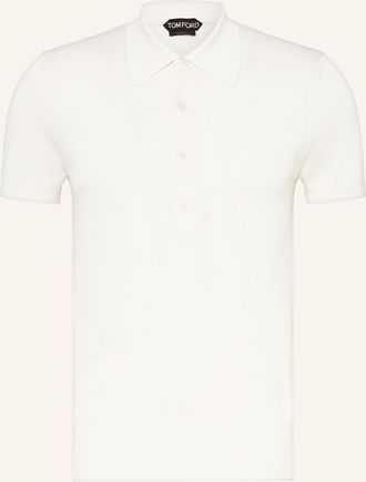 Tom Ford Jersey-Poloshirt Mit Seide weiss