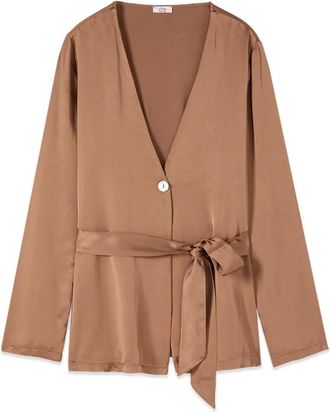 Oltre Femme, Vestes, Brun, Taille: 50 FR Veste D&eacute;structur&eacute;e