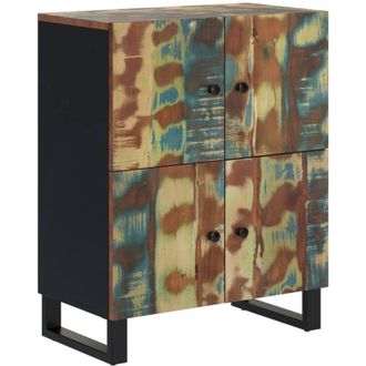 vidaXL Sideboard mit 4 T&uuml;ren 60x33x75 cm Altholz Massiv vidaXL