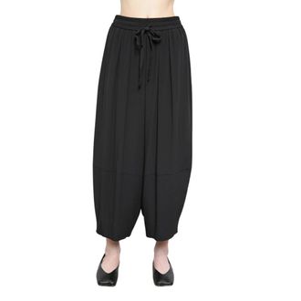 Meimeij Weite Bein Crepe de Chine Hose - - Trousers - Damen - Schwarzk - XS