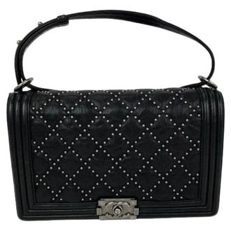Chanel Pre-owned New Medium Studded Boy Flap Bag - - Pre-owned - Damen - Schwarzk - ONE SIZE