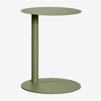 Sklum Table dappoint ronde &Oslash;40 cm en acier Yannik SKLUM Vert Olive Intense