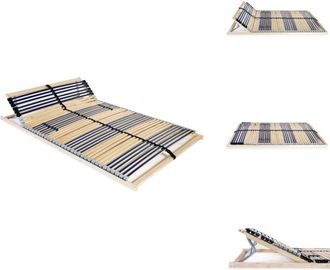 vidaXL Lattenrost mit 42 Latten 7 Zonen 100x200 cm - Lattenrost - Holzrahmen - Birkenholz - Buchenholz - Lattenrost 100x200