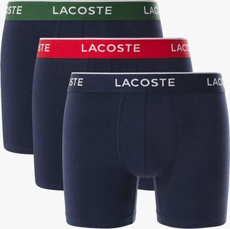 Lacoste Lot de 3 boxers en coton m&eacute;lang&eacute;
