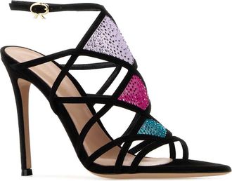 Gianvito Rossi Blacktealbloomlille Sandali Sandal