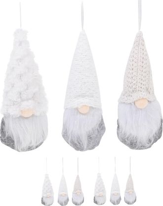 Pretyzoom 6 St&uuml;ck Weihnachtspuppe H&auml;ngende Weihnachtsdekoration Heimdekoration Weihnachtsbaum H&auml;ngedekoration Schwedische Zwerge Rudolph Ornament Weihnachtszwer