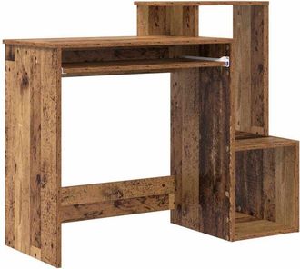 vidaXL Vidaxl - Tisch mit Regal Altholz 106 x 40 x 88,5 cm Holzwerkstoff