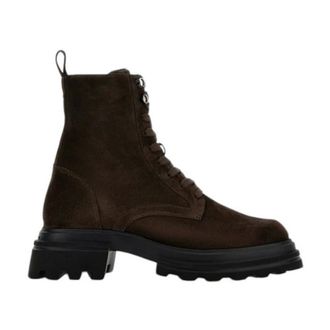 Hogan Femme, Chaussures, Brun, Taille: 38 EU Bottes &agrave; lacets